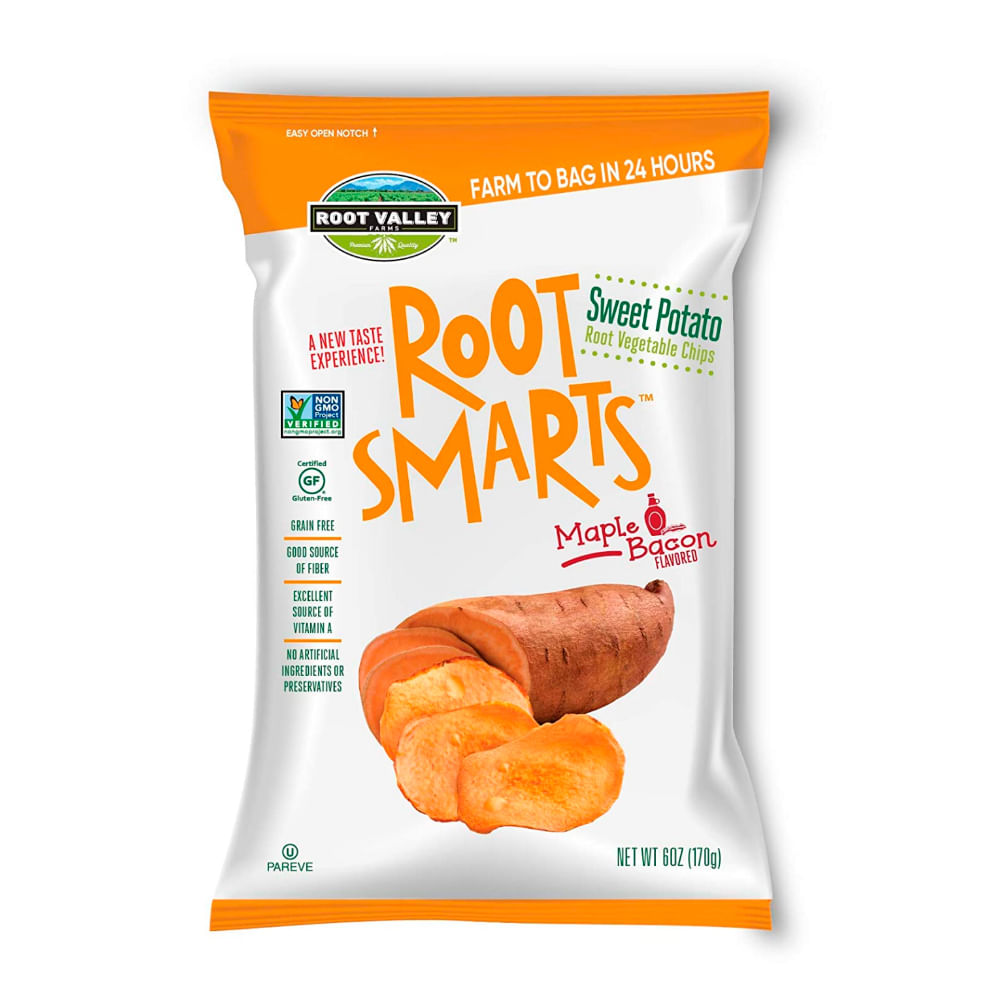 Snack Root Smarts patata dulce maple bacon - Siman El Salvador