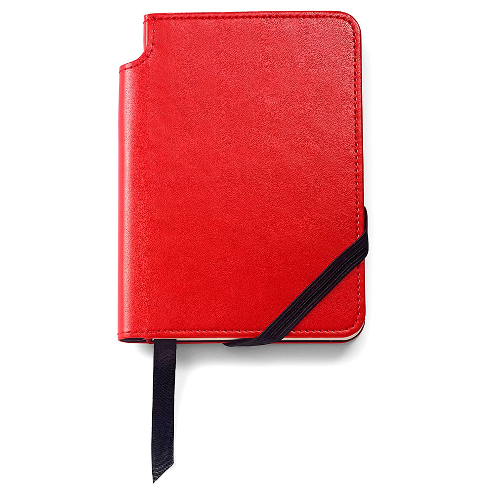 Libreta pequeno roja con renglones
