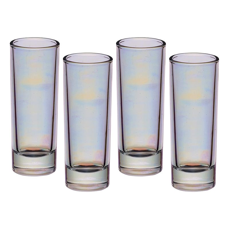Set 4 vasos de shot 60ml iridiscente - Siman Guatemala