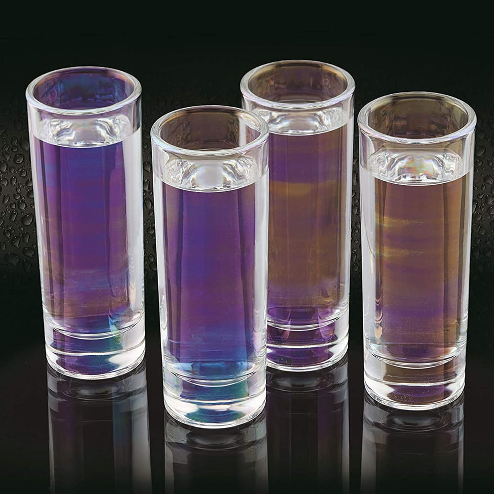 Set 4 vasos de shot 60ml iridiscente