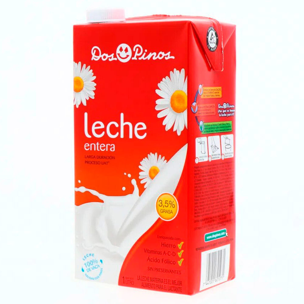 Leche Entera Fluida 3% grasa 1Lt - Siman El Salvador