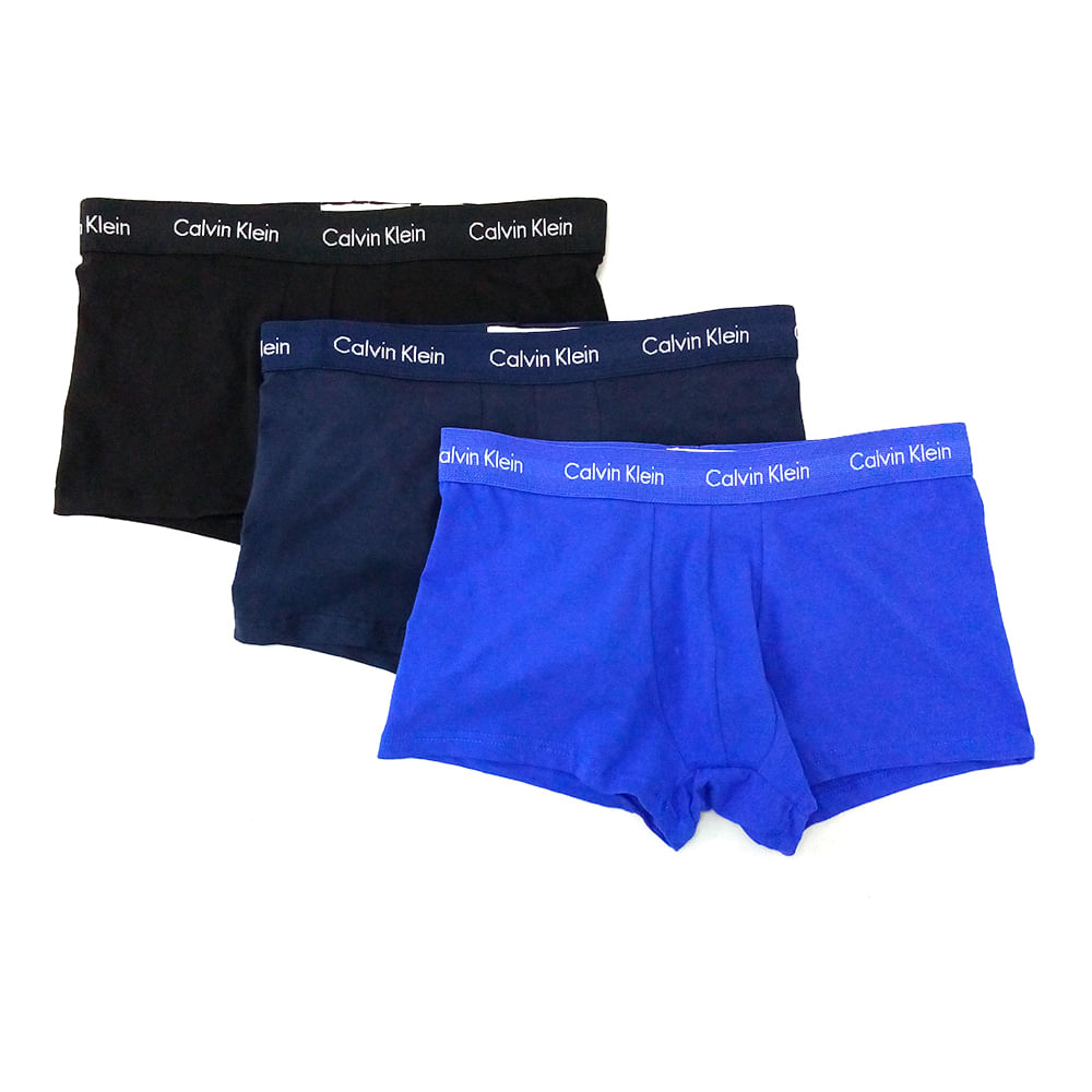 Pack de 3 boxers trunk Calvin Klein multicolor sólidos para hombre ...