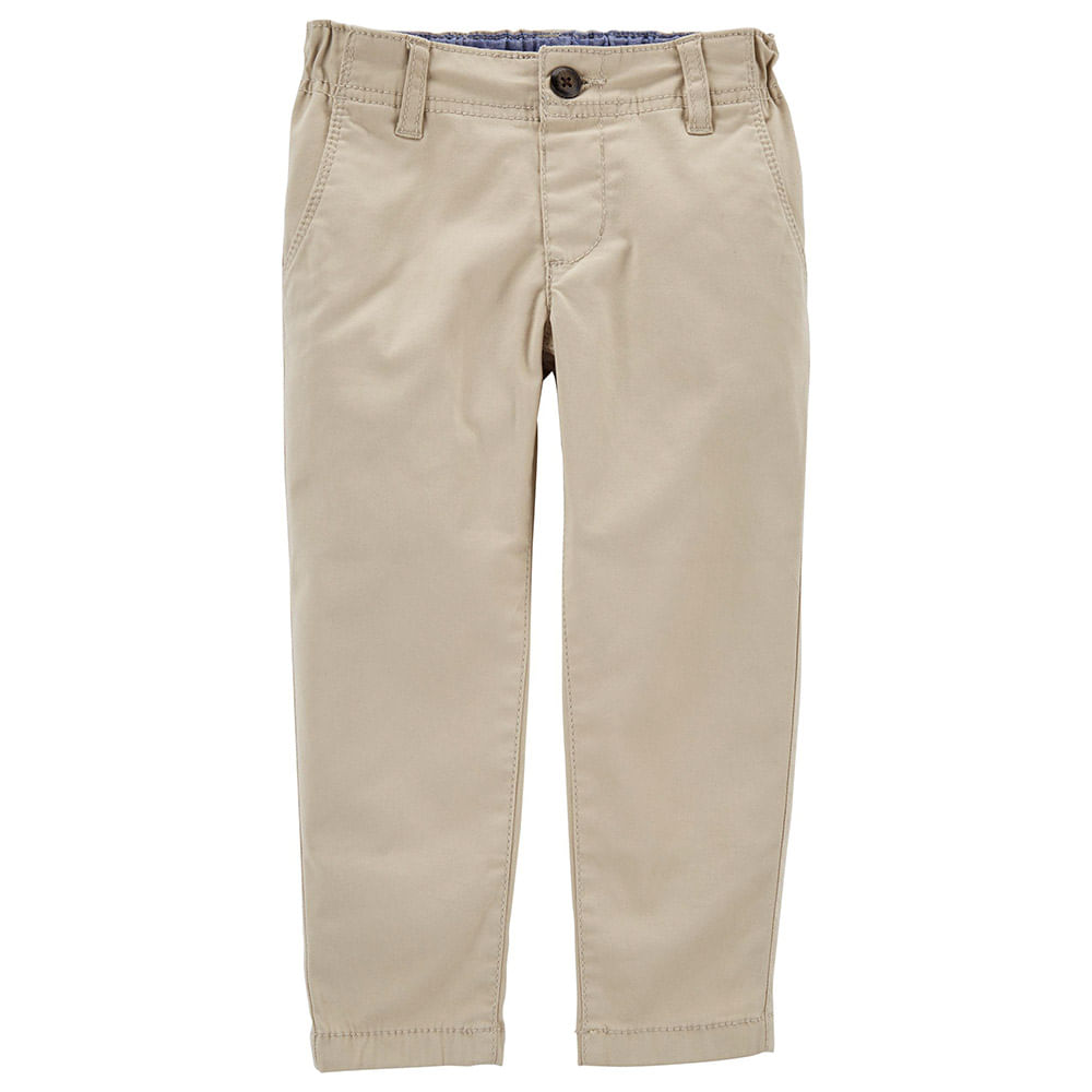 Pantalón beige sólido para niño