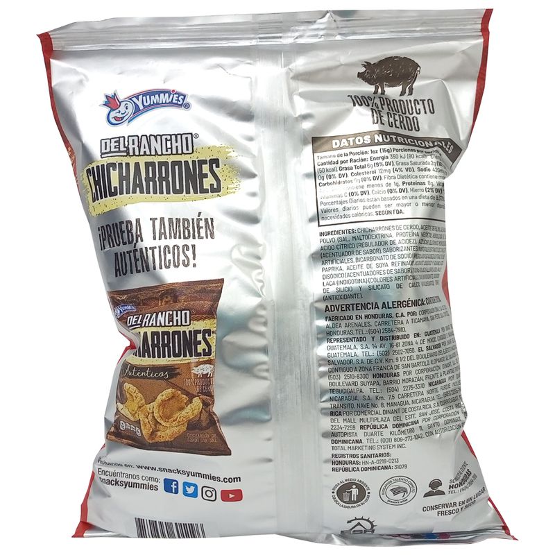 Yummies Chicharron Criollo Picosito 126gr