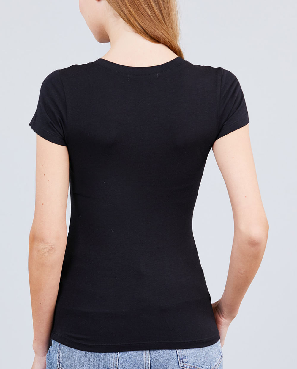 Camiseta Active Basic básica manga corta negra para mujer - Siman El ...
