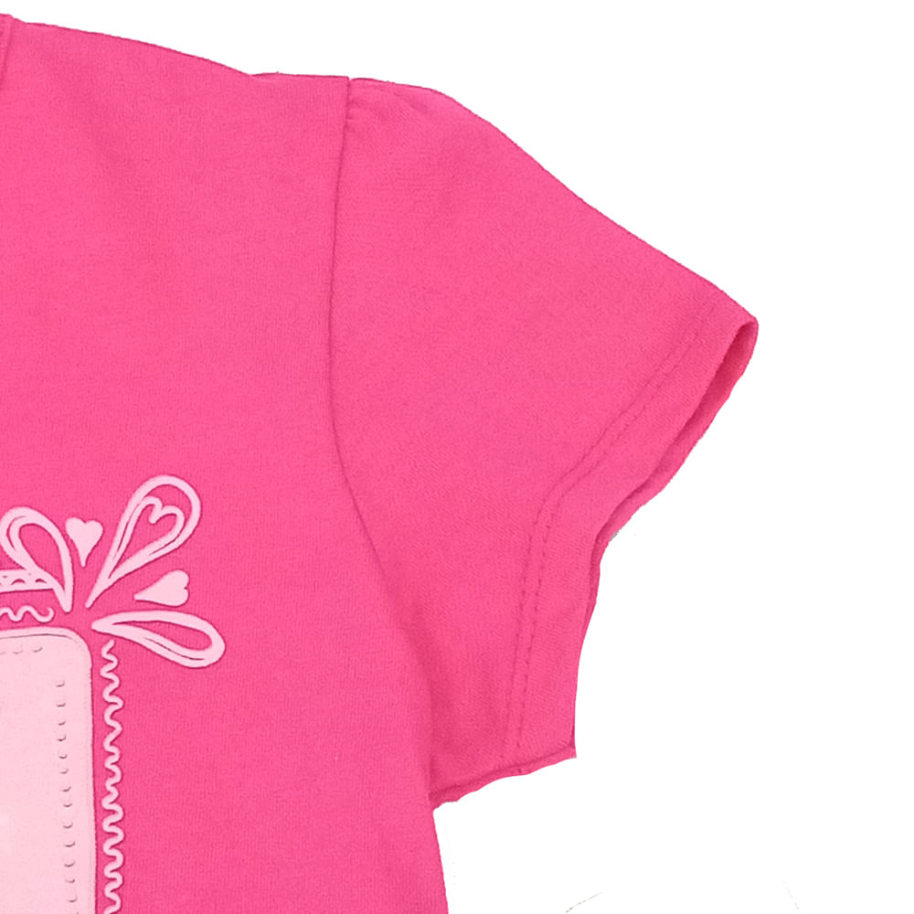 Blusa rosada con estampado para niña