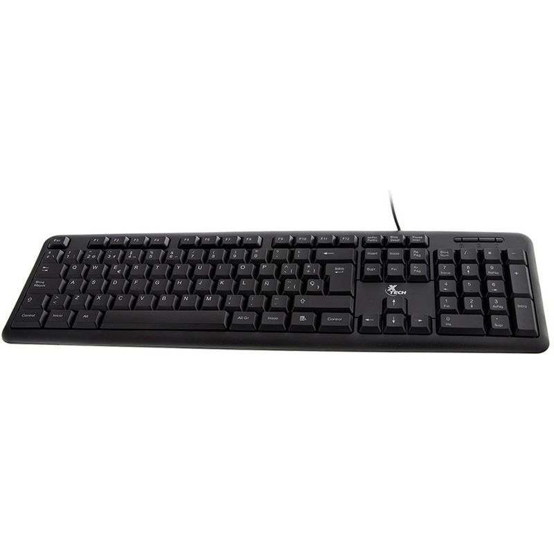 Standard wired keyboard usb spanish black xtk-092s
