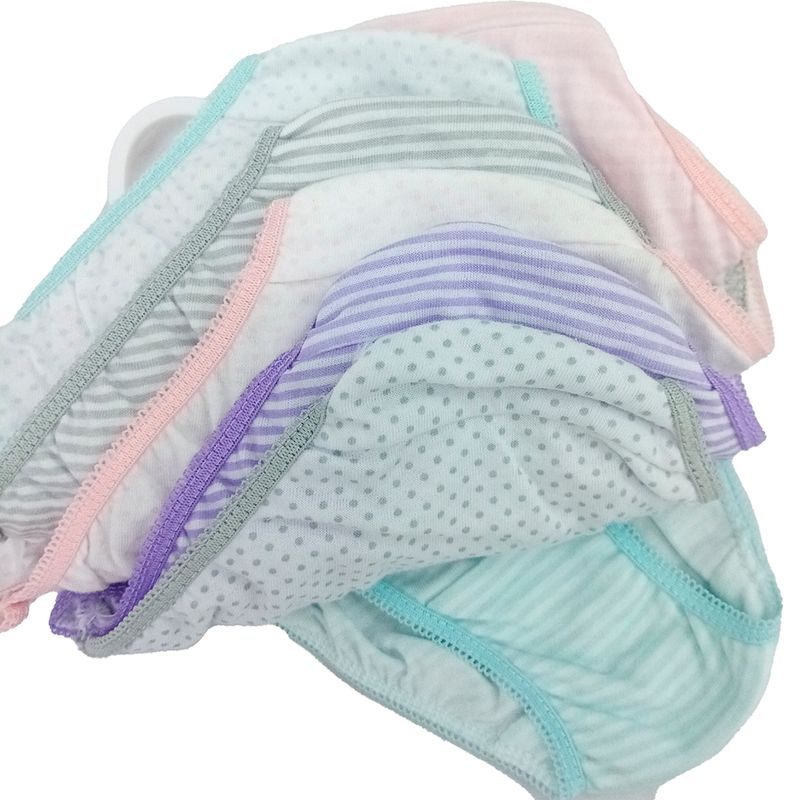 Set de 7 piezas ropa interior multicolor con estampado para niña