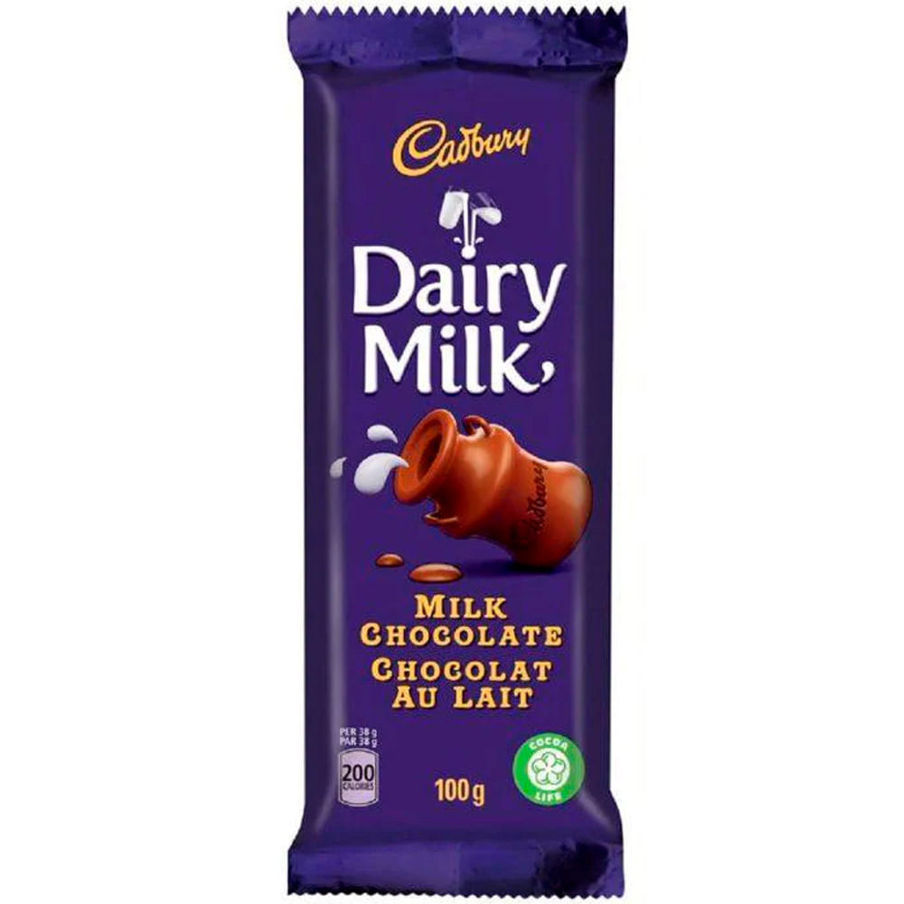 Barra de chocolate Cadbury Dairy Milk 100g - Siman Costa Rica