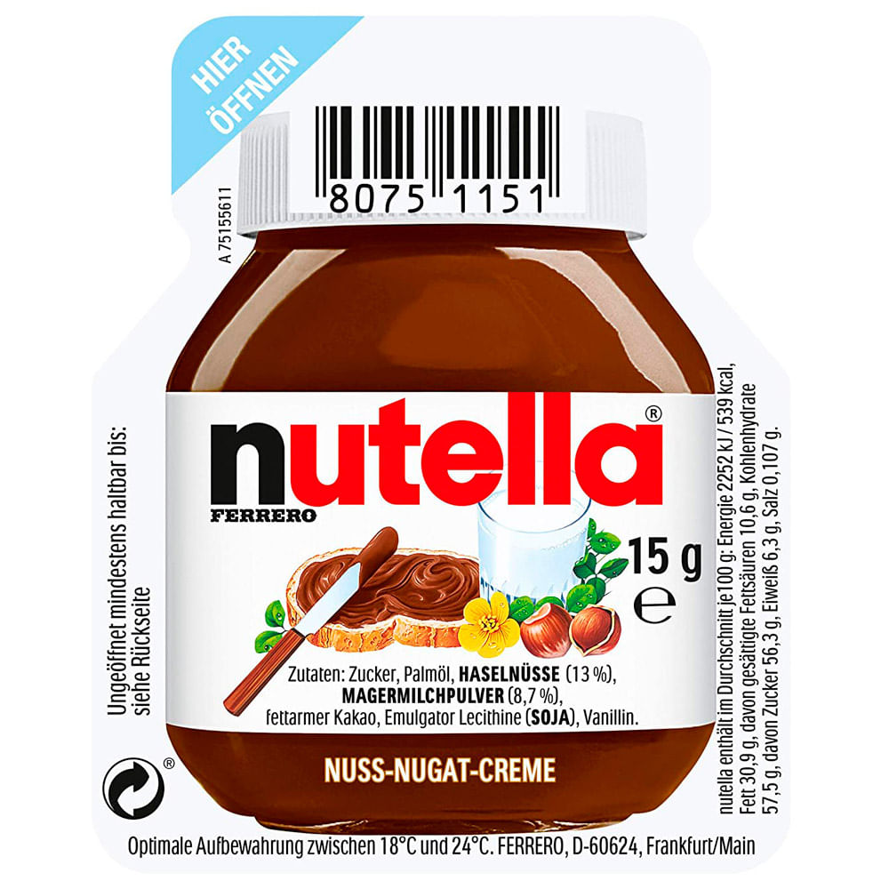 Nutella crema de avellanas Stick 15g - Siman El Salvador