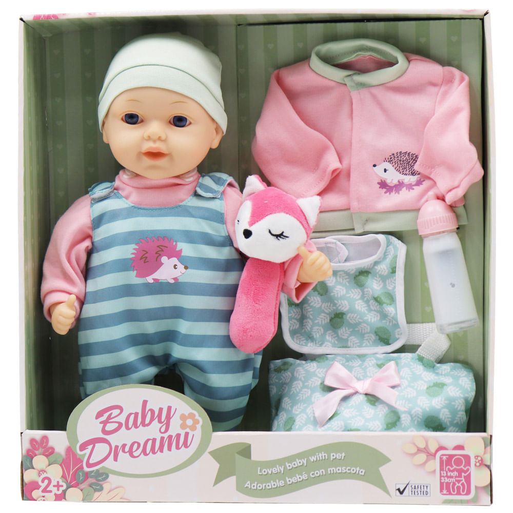 Dream Collection Muñeca Bebé Adorable 13" con Mascota - Siman Guatemala