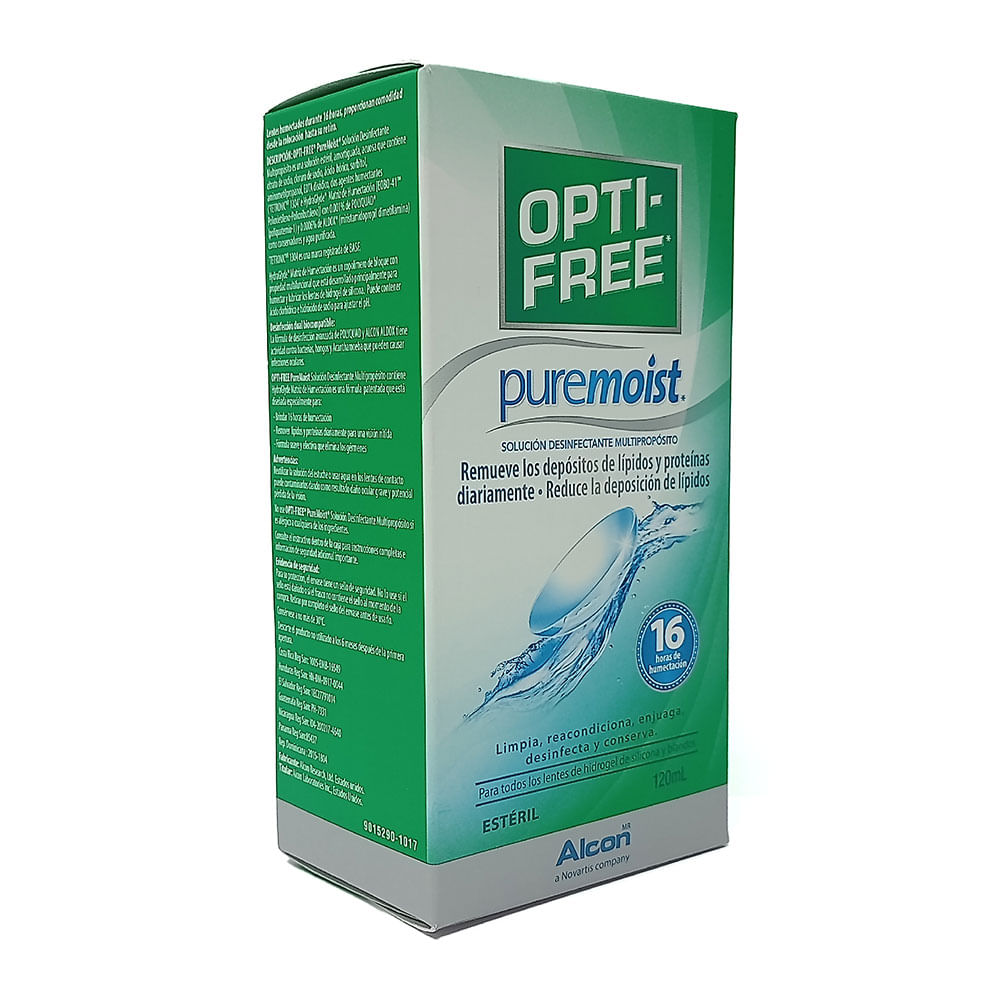 Opti-Free pure moist 120 ml solución - Siman El Salvador