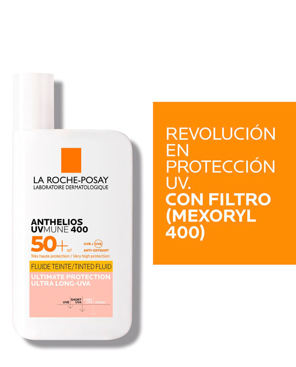 Protector Solar La Roche Posay Anthelios UVMUNE 400 con color SPF50 ...