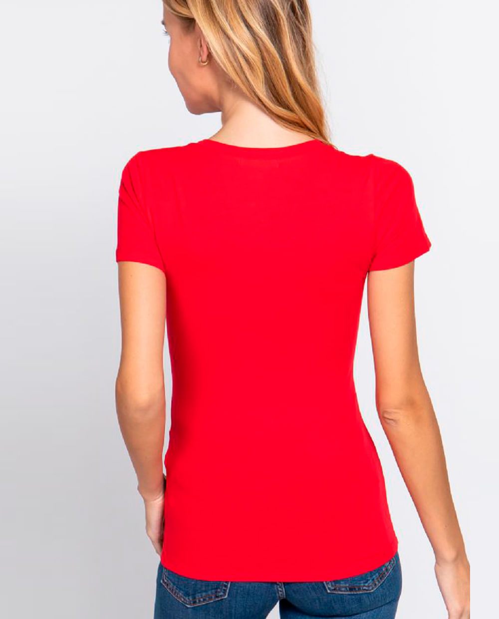 Camiseta Active Basic manga corta roja para mujer - Siman El Salvador