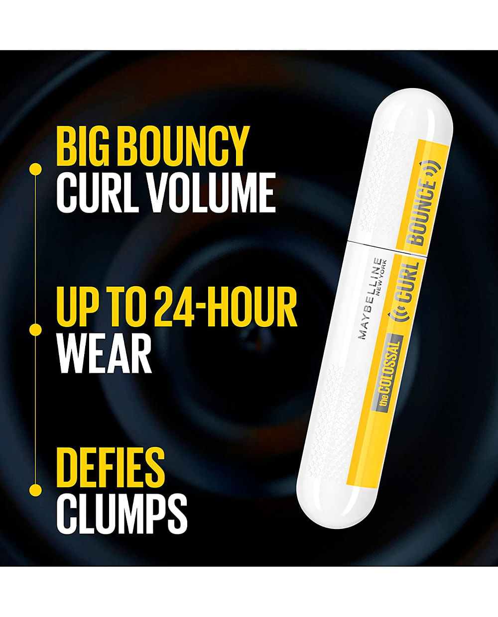 Colossal Curl Bounce Waterproof- Very Black - Siman El Salvador