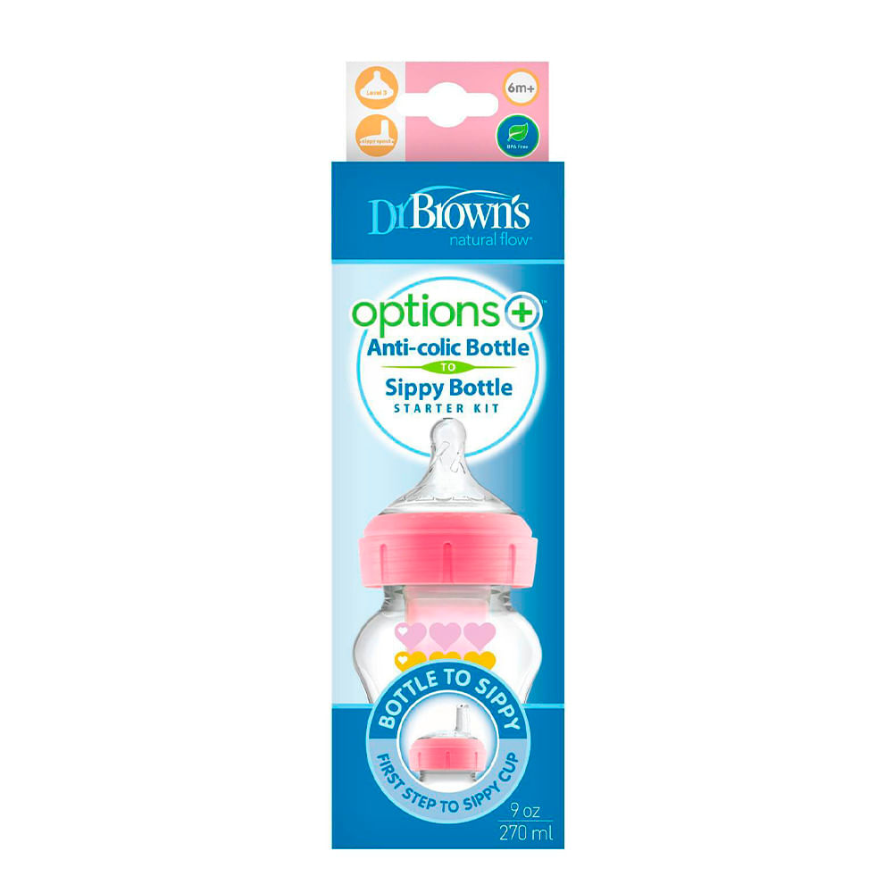 Pacha Transición rosada 9 oz boquilla suave para bebé niña - Siman ...