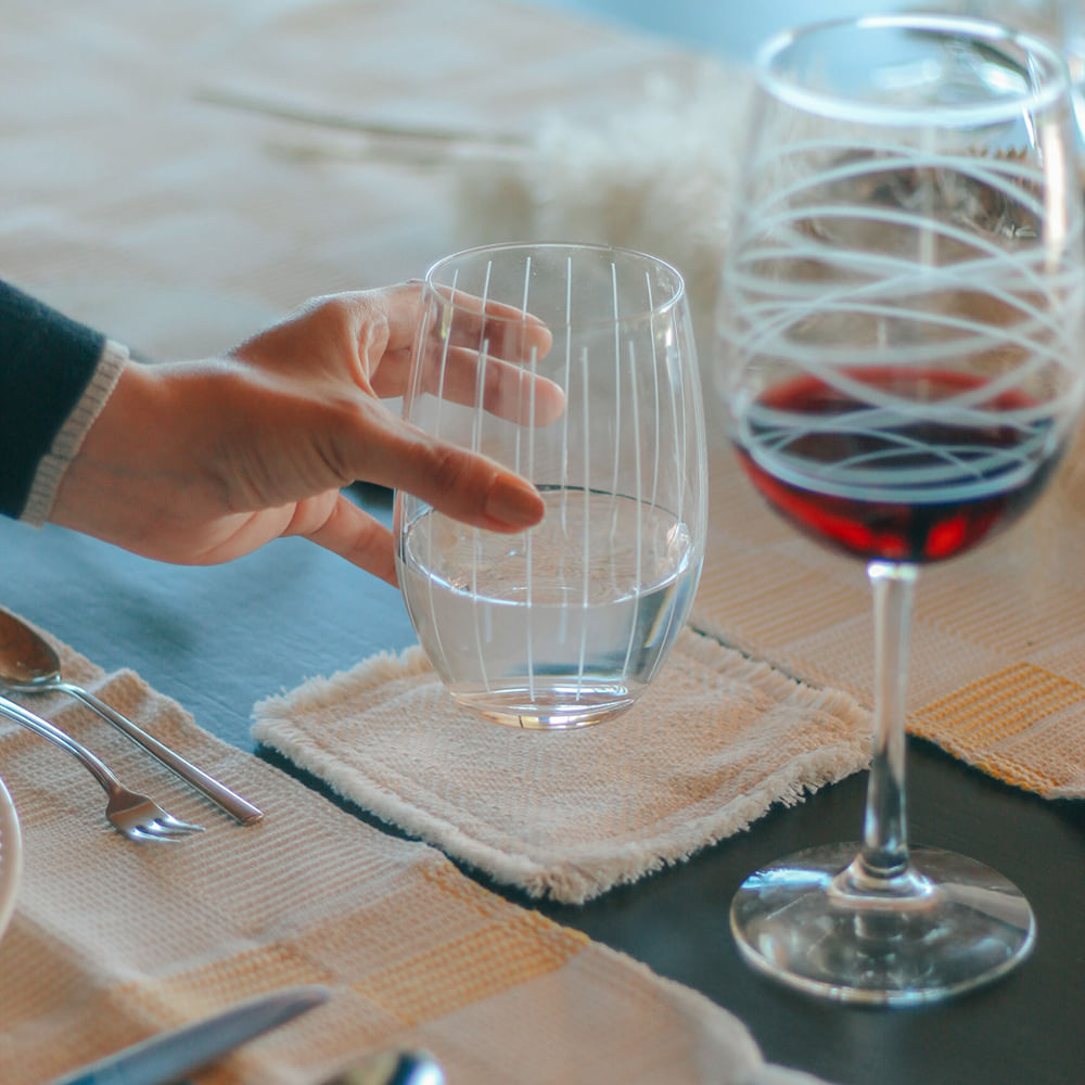 Juego de Portavasos crudo liso 6 unidades