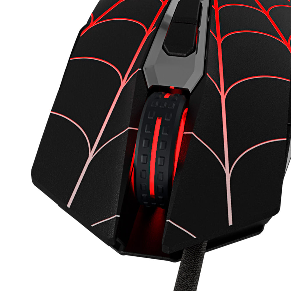Mouse gaming spider-man iluminado cableado - Siman Costa Rica