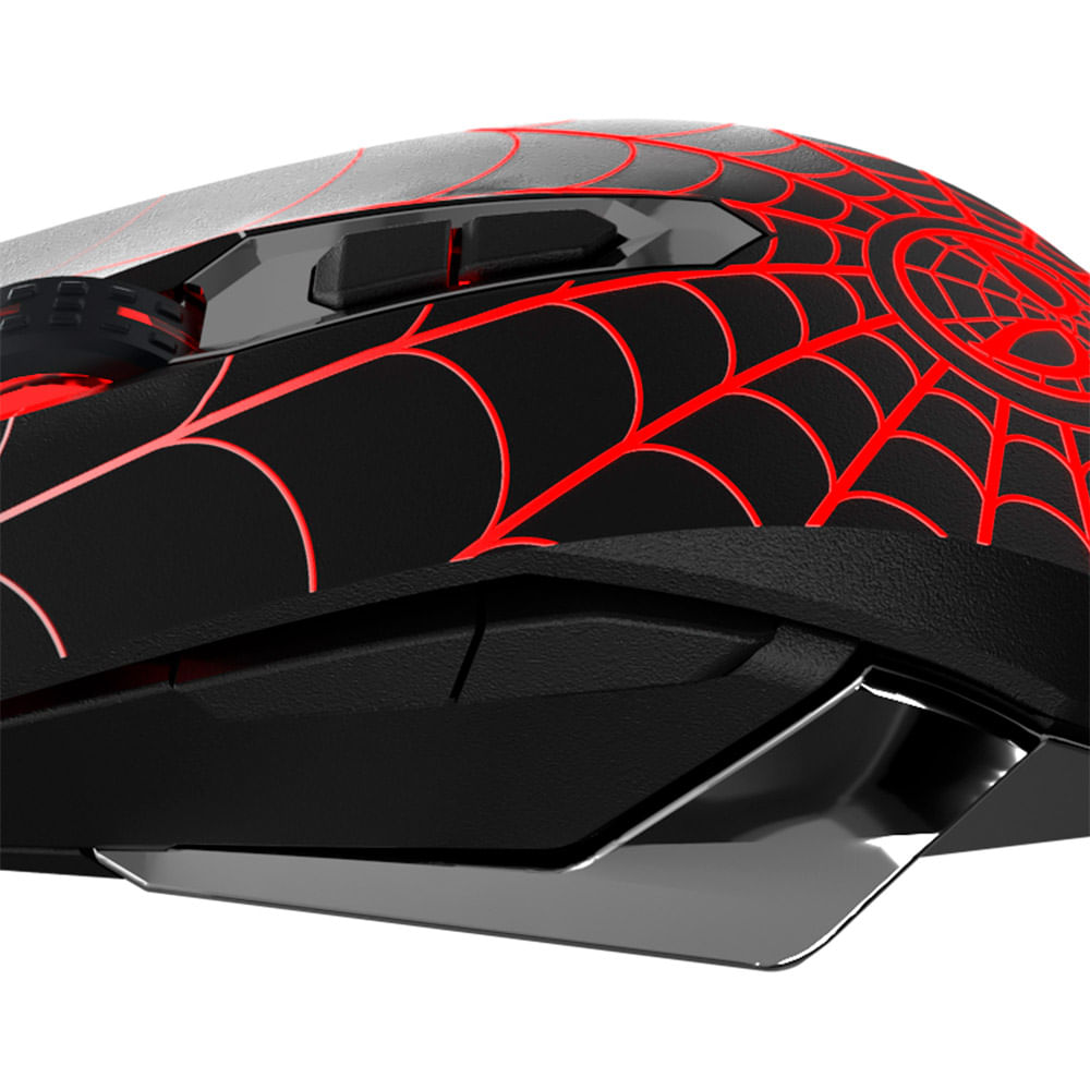 Mouse gaming spider-man iluminado cableado - Siman Costa Rica