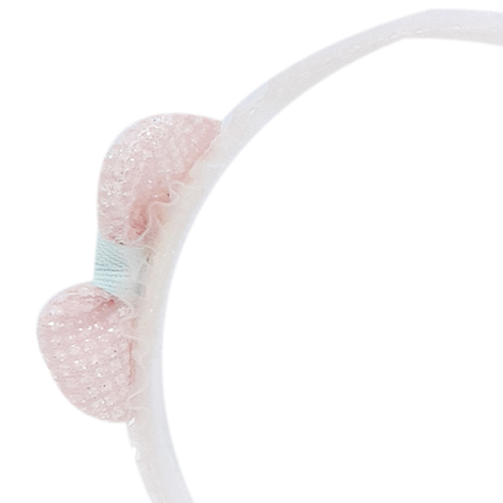 Diadema con chonga rosada brillos para niña - Siman Costa Rica