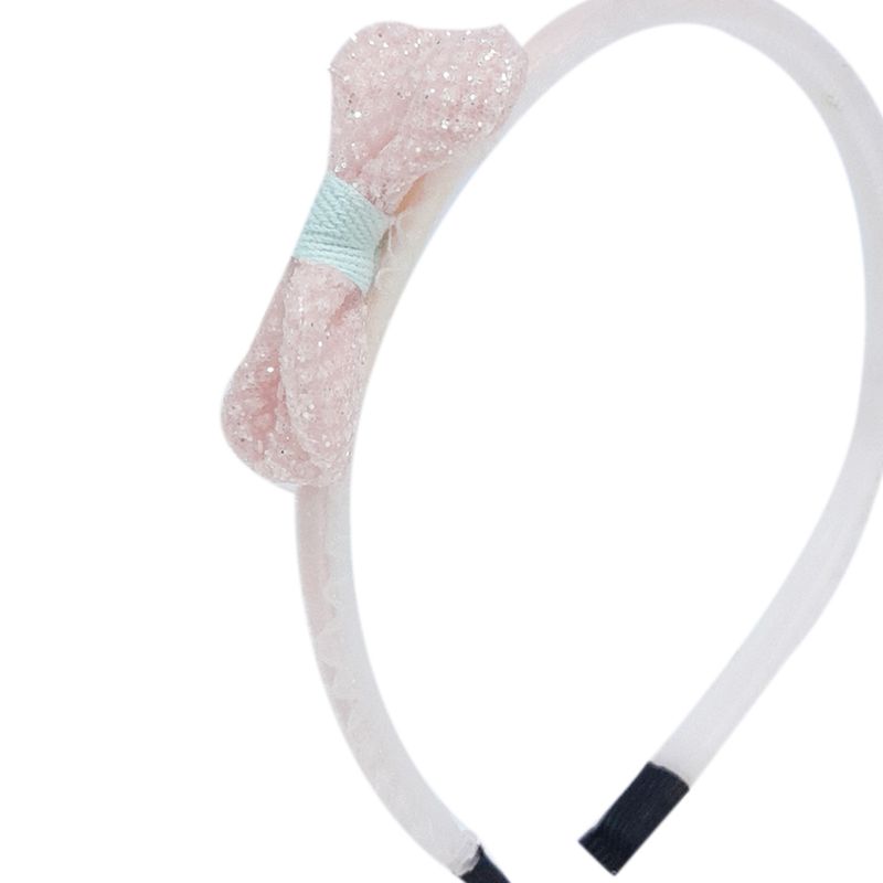 Diadema con chonga rosada brillos para niña - Siman Costa Rica