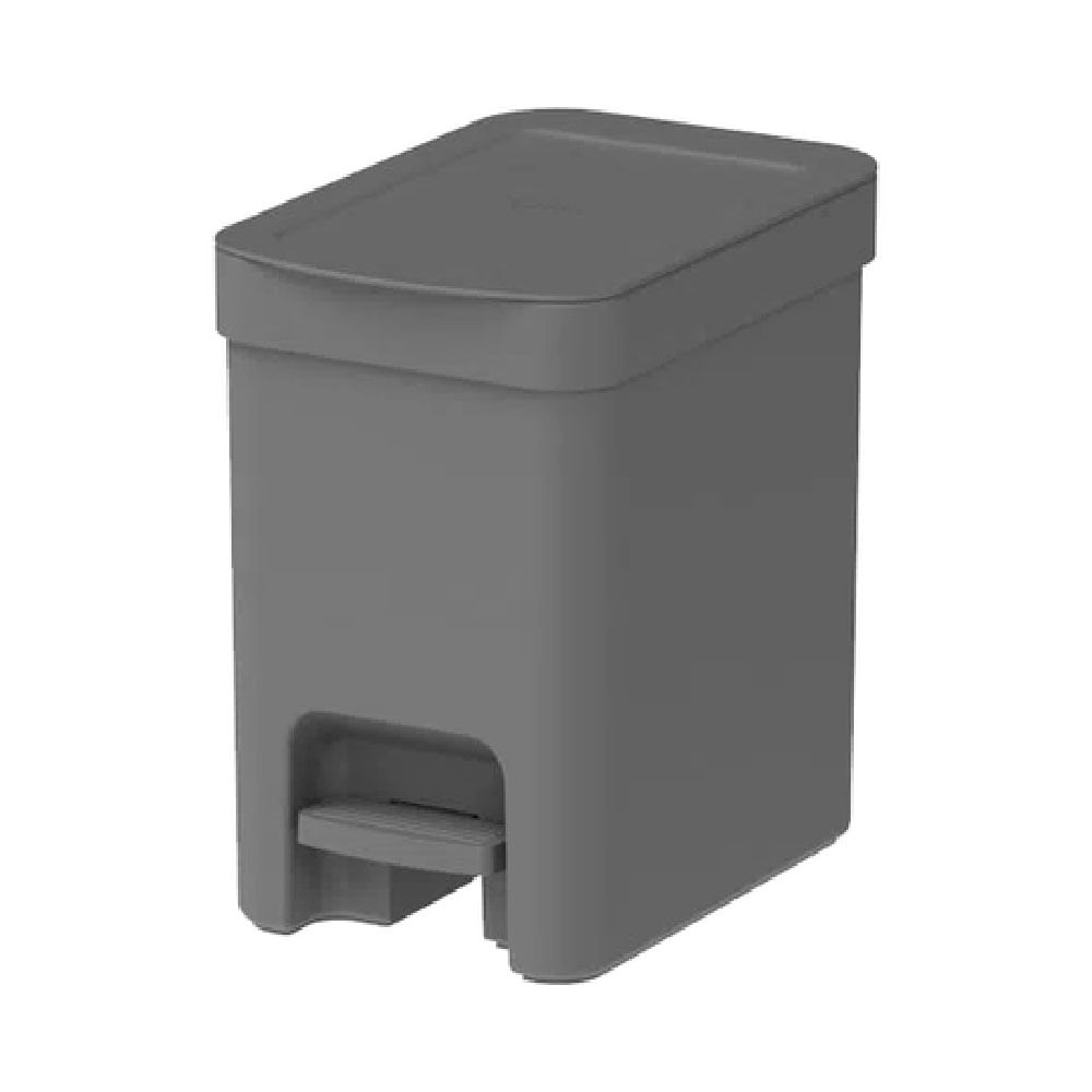 Basurero gris de plástico con pedal 6 litros - Siman Costa Rica