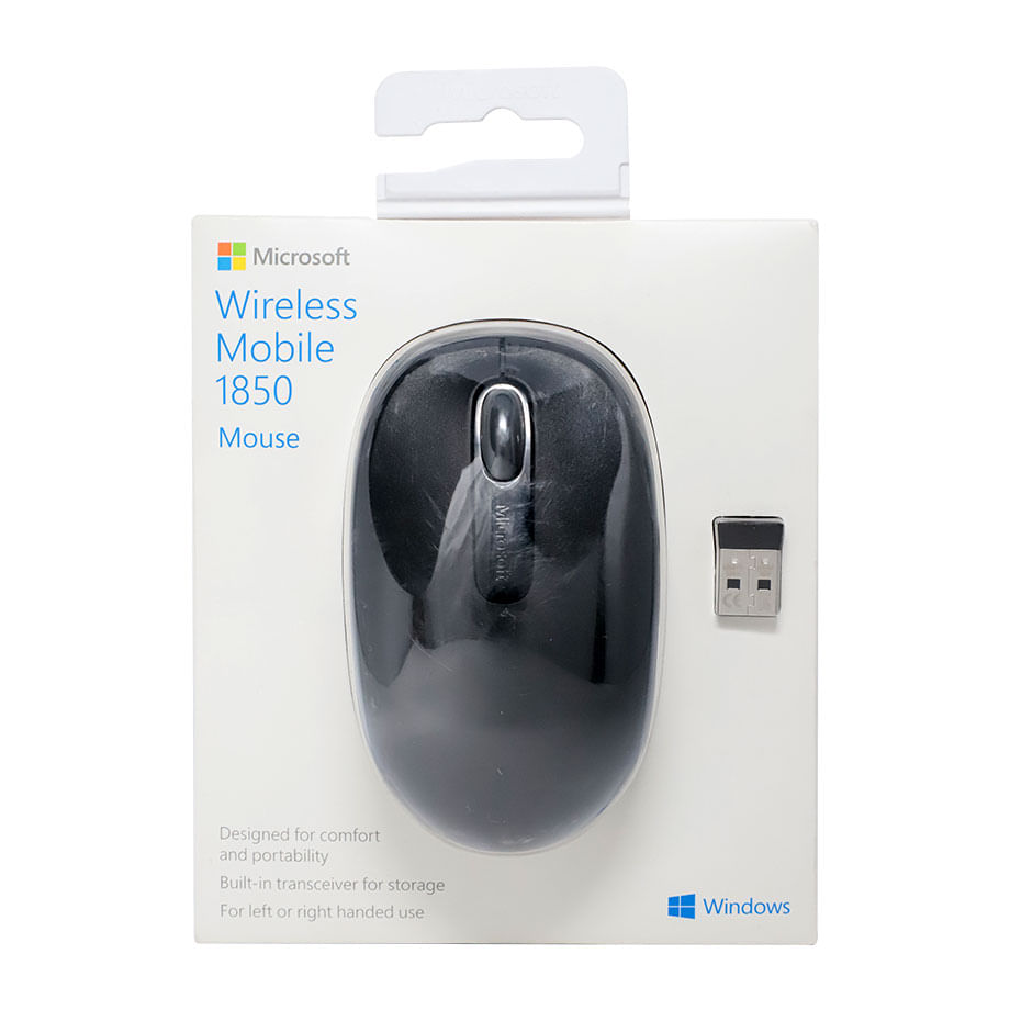 Mouse Microsoft 1850 inalámbrico negro