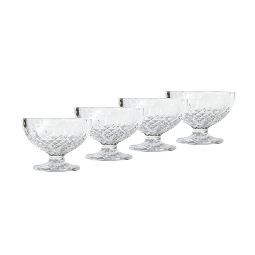 Set de copas de vidrio para postres 4 piezas