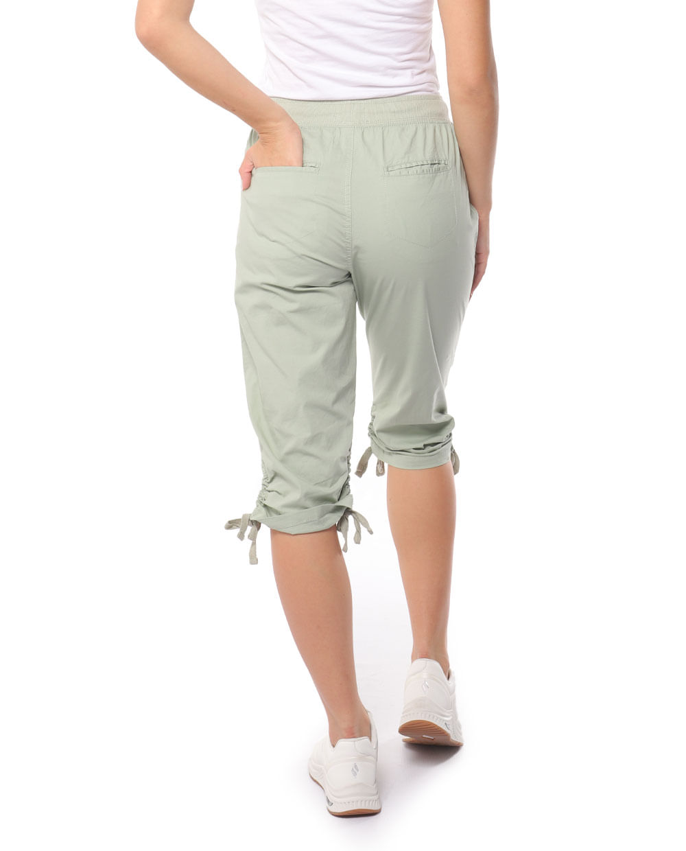 Pantalón Dash capri verde de cintura alta para mujer - Siman Costa Rica