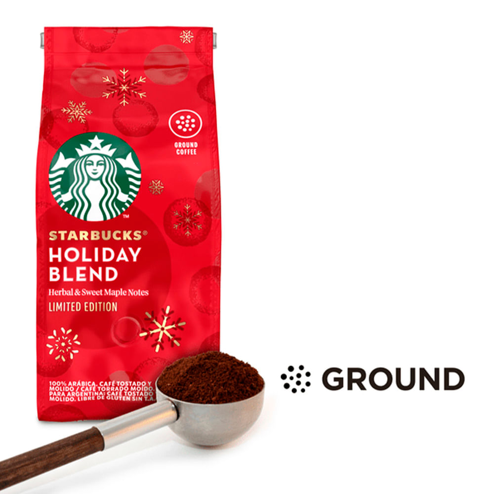STARBUCKS Holiday Blend Café Molido Bolsa 190g - Siman El Salvador