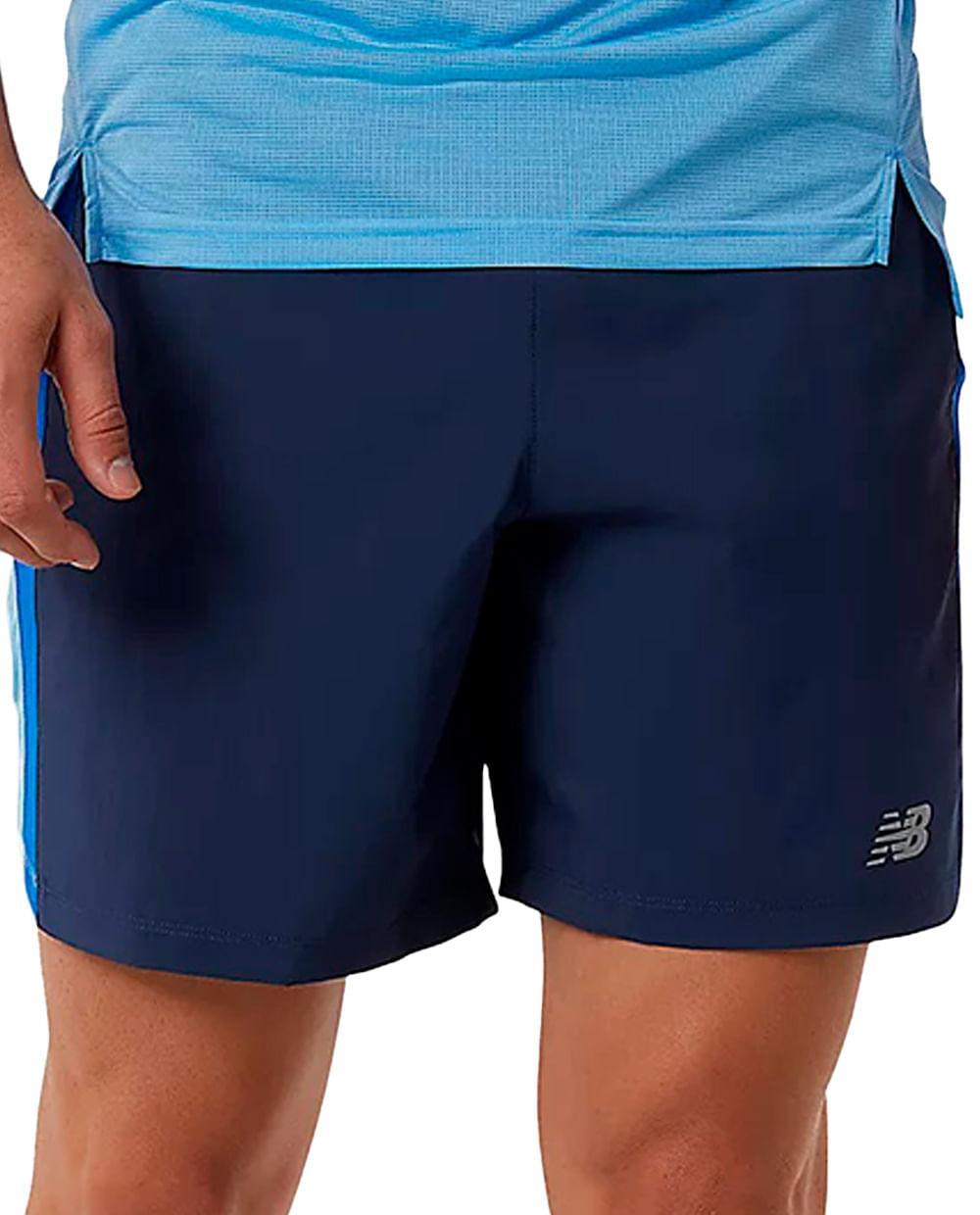 Short deportivo azul para hombre