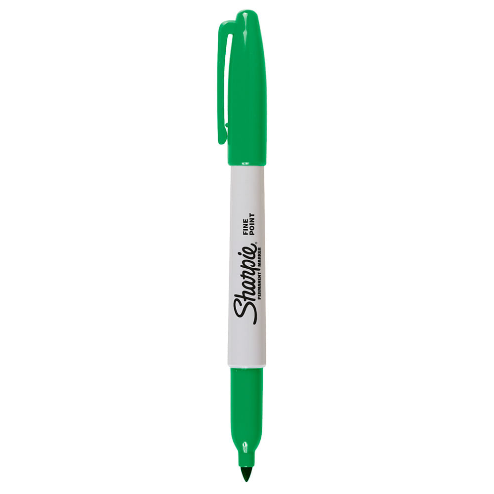 Sharpie marcador permanente punta fina verde - Siman El Salvador