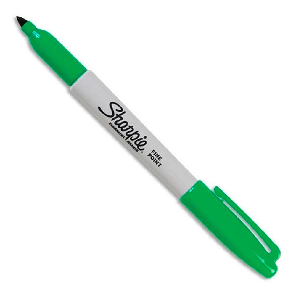 Sharpie marcador permanente punta fina verde - Siman El Salvador