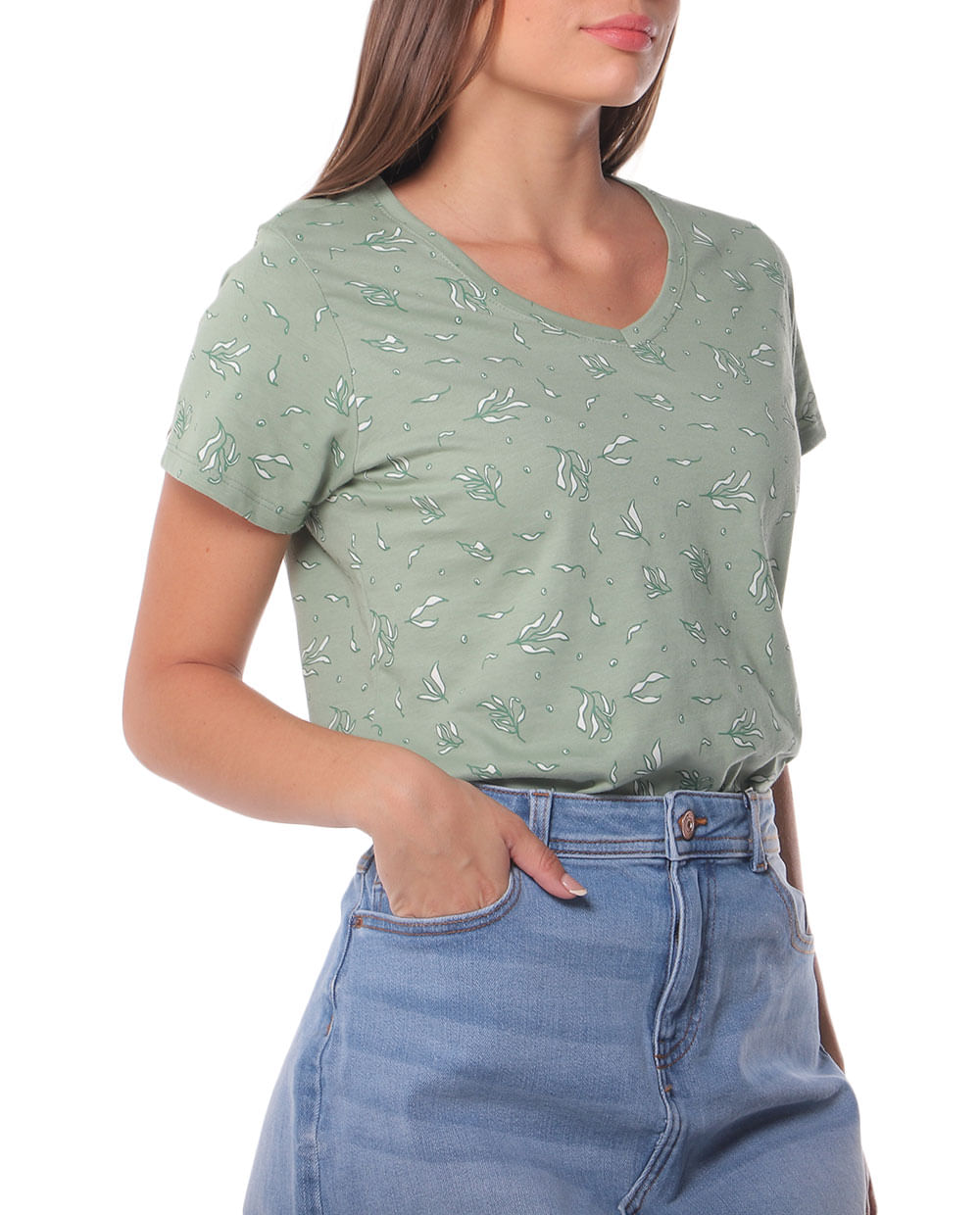 Camiseta Nicolle manga corta estampada para dama - Siman El Salvador