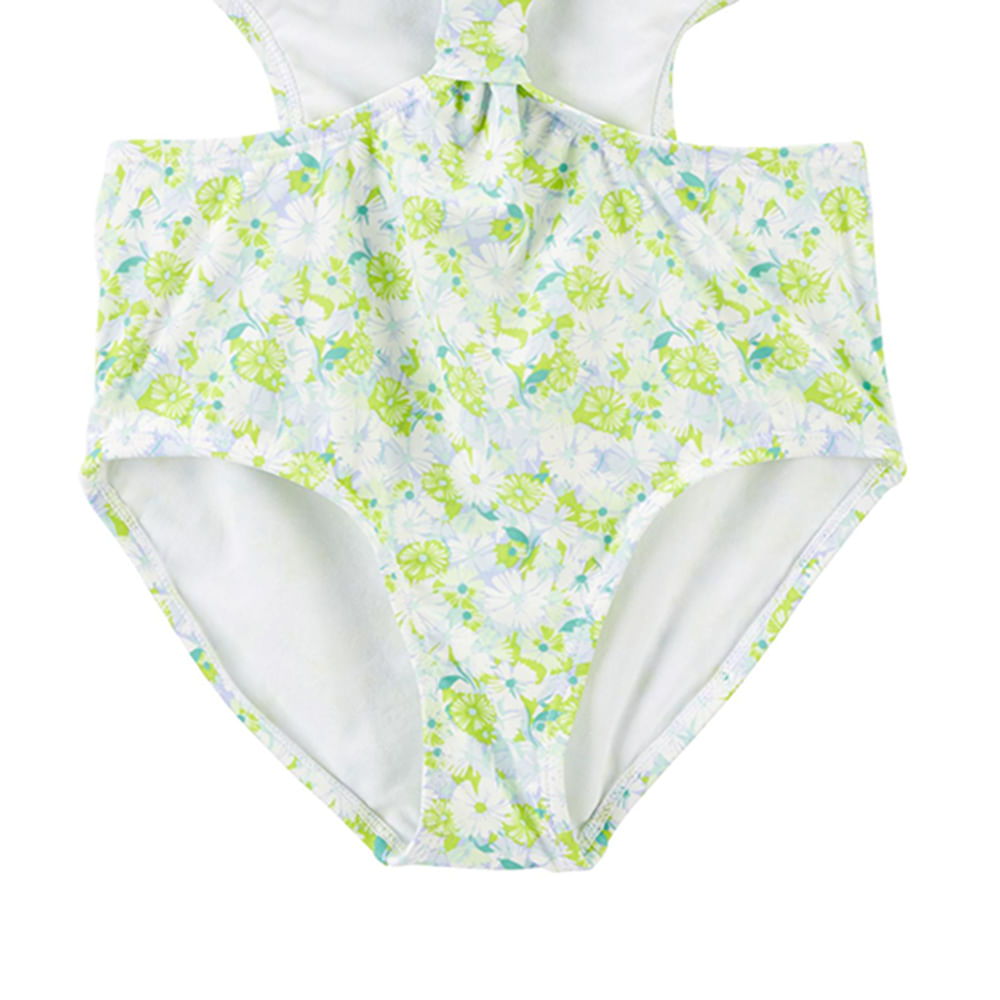 Calzoneta verde floral de niña