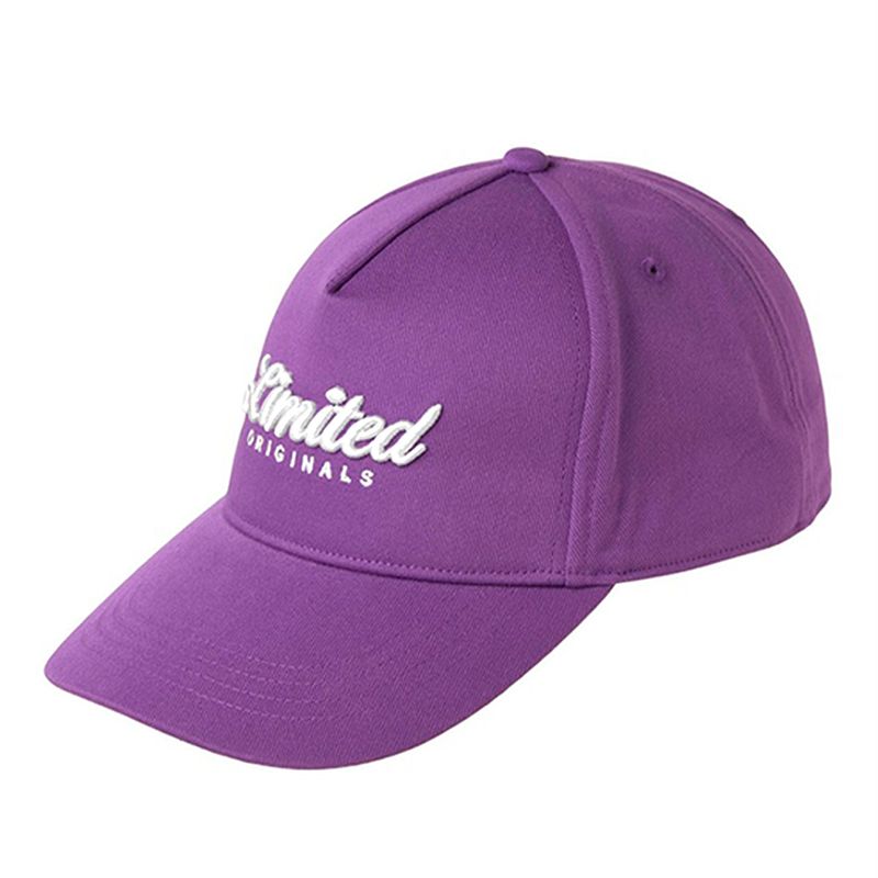 Gorra morado bordada para hombre