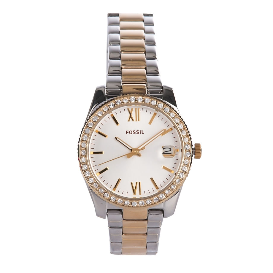 Reloj Fossil análogo metálico combinado para mujer - Siman Costa Rica