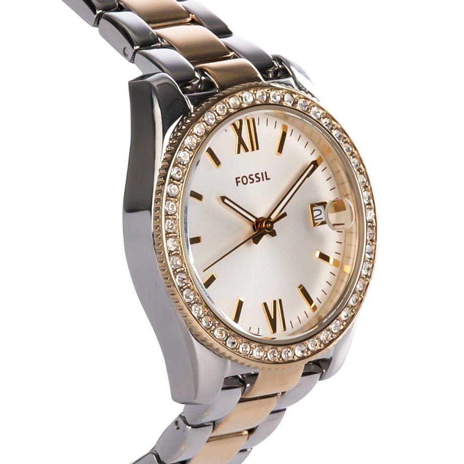Reloj Fossil análogo metálico combinado para mujer - Siman Costa Rica
