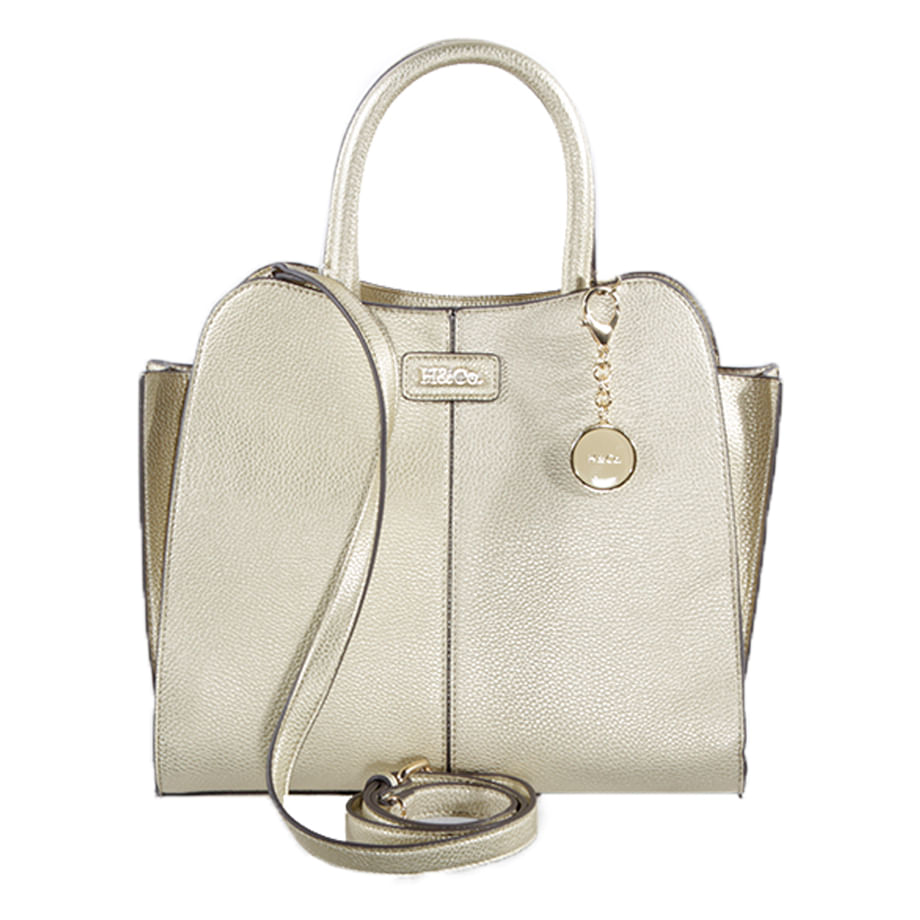 Cartera tote H&Co dorada para mujer - Siman Costa Rica