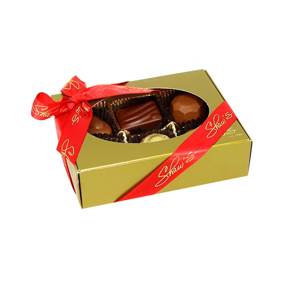 Caja de chocolates dorada - Siman El Salvador