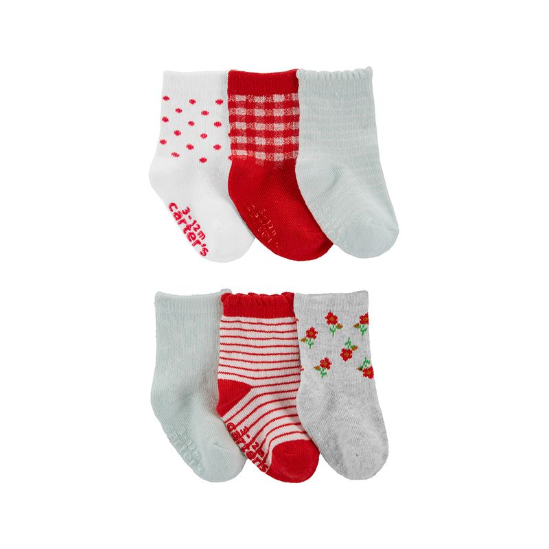 Paquete de seis pares de calcetines de bebe