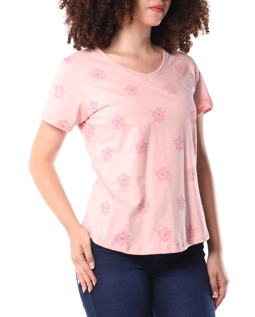 Camiseta Nicolle manga corta estampada para dama - Siman El Salvador