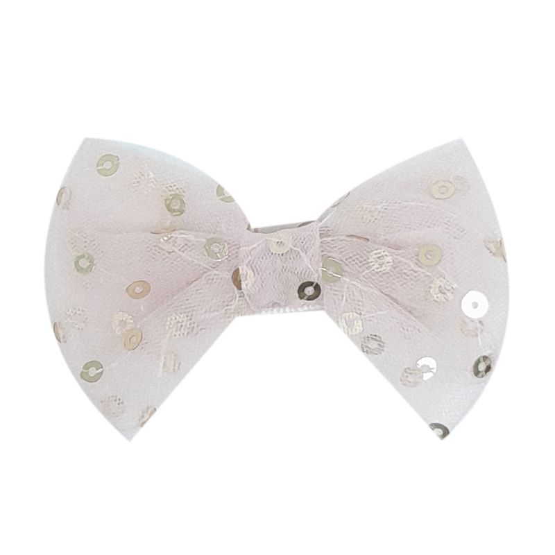 Clip con chonga rosada lentejuelas para niña