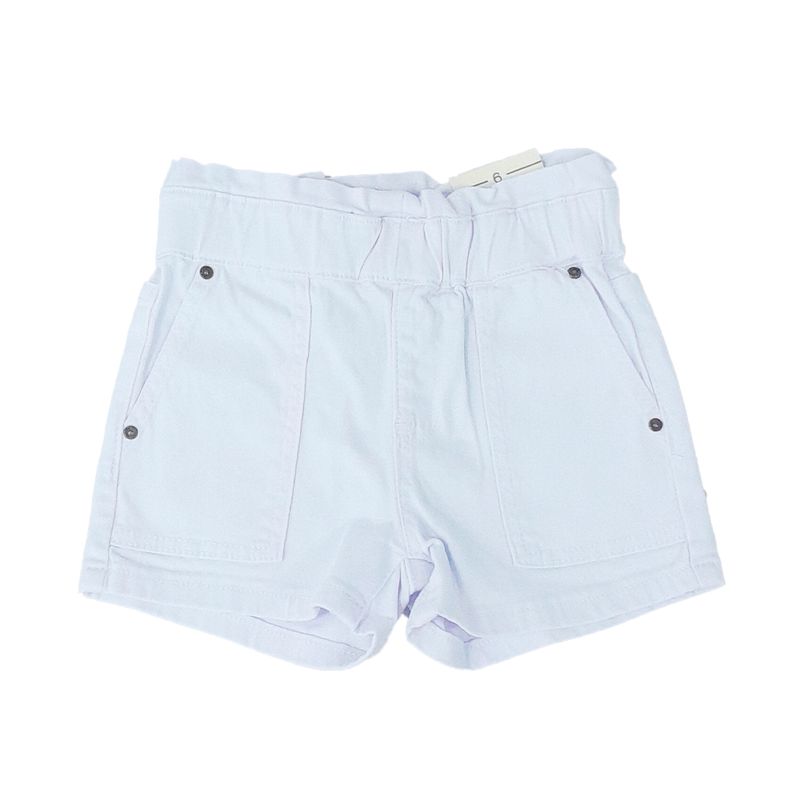 Short blanco sólido para niña
