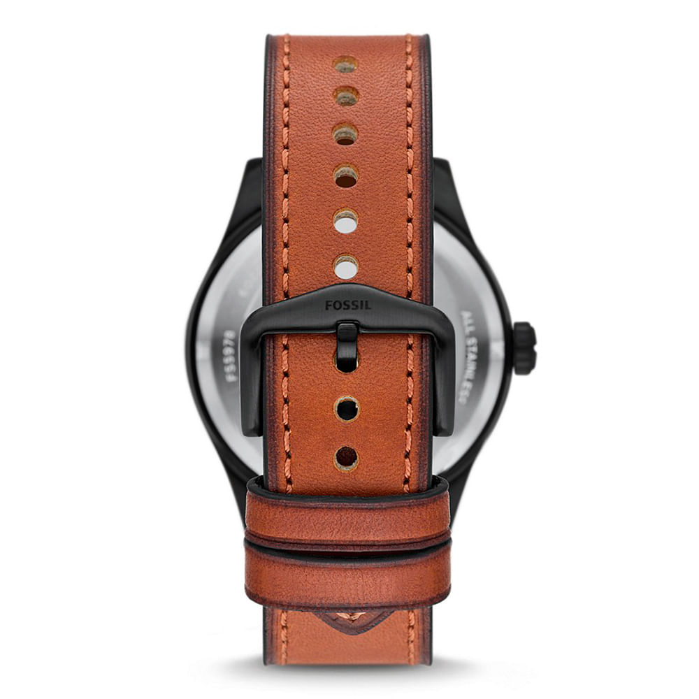Reloj Fossil análogo de cuero café para hombre - Siman Costa Rica