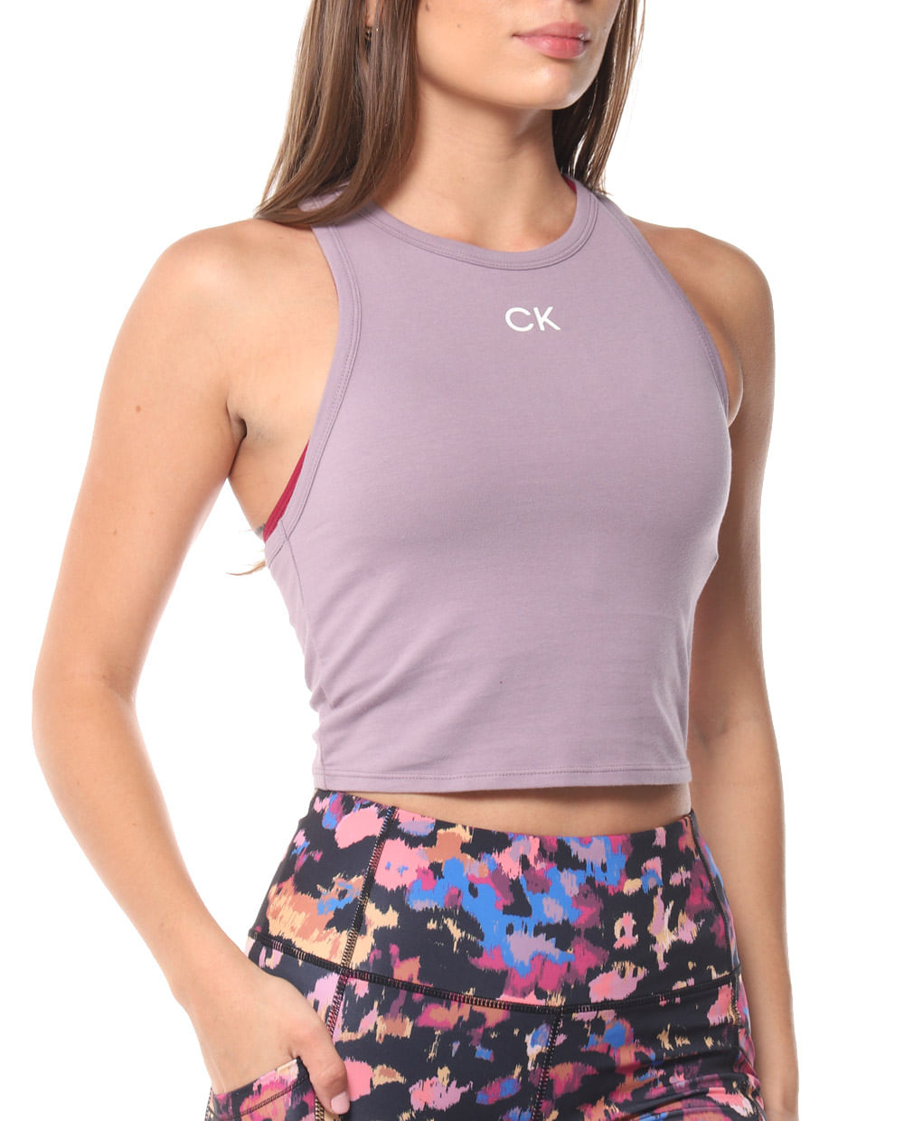 Camiseta Calvin Klein tank top morada para mujer - Siman El Salvador