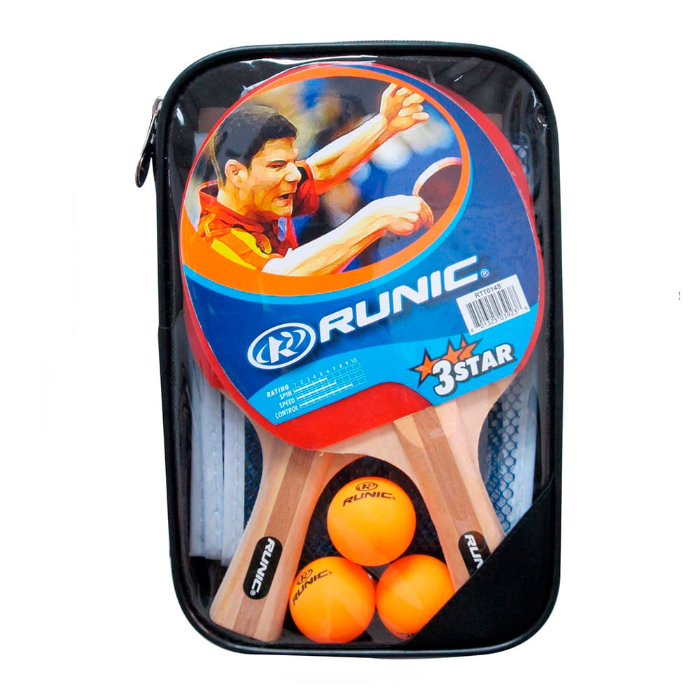 Set 2 raquetas 3 bola poste net Runic - Siman Costa Rica