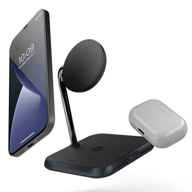 Cargador inalámbrico magnético 3 en 1 usb - c 27w