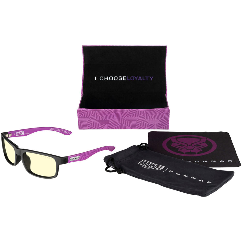 Gafas gaming gunnar enigma black panther - protección luz azul