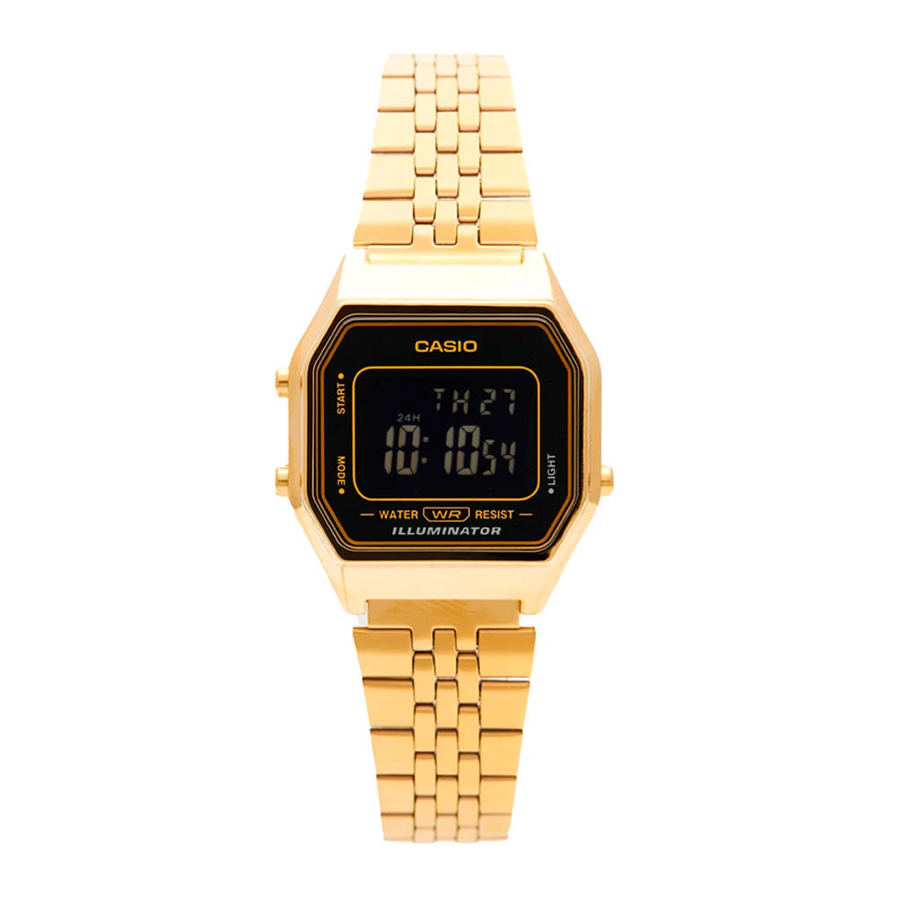 Reloj Casio digital metálico dorado para mujer - Siman Nicaragua